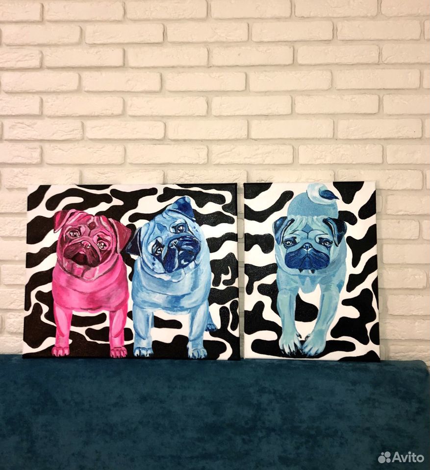 Мопсята в интерьер